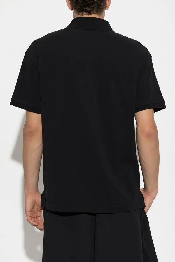 Palm Angels Cotton Polo Shirt With Appliquéd Logo