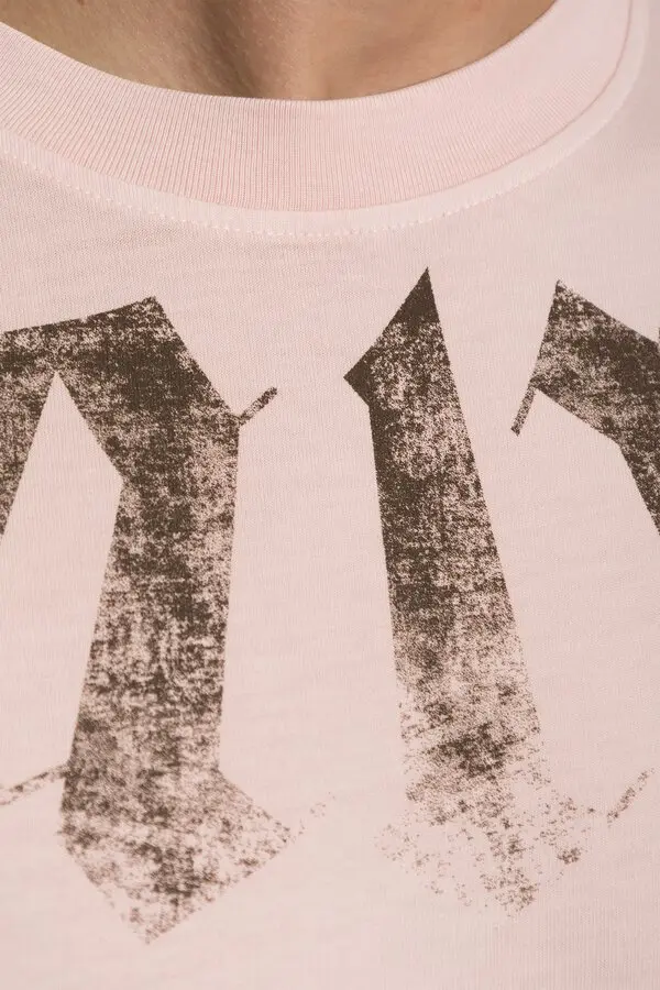 Palm Angels Cotton T-shirt With Logo Print