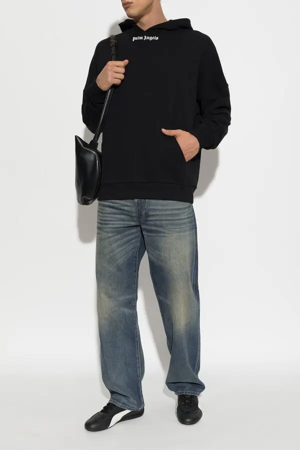 Palm Angels Cotton Sweatshirt With Printed Logo