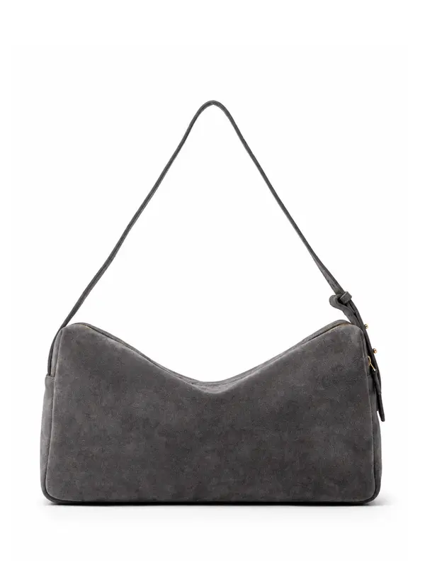 ELLEME Trousse Suede Shoulder Bag - Grey