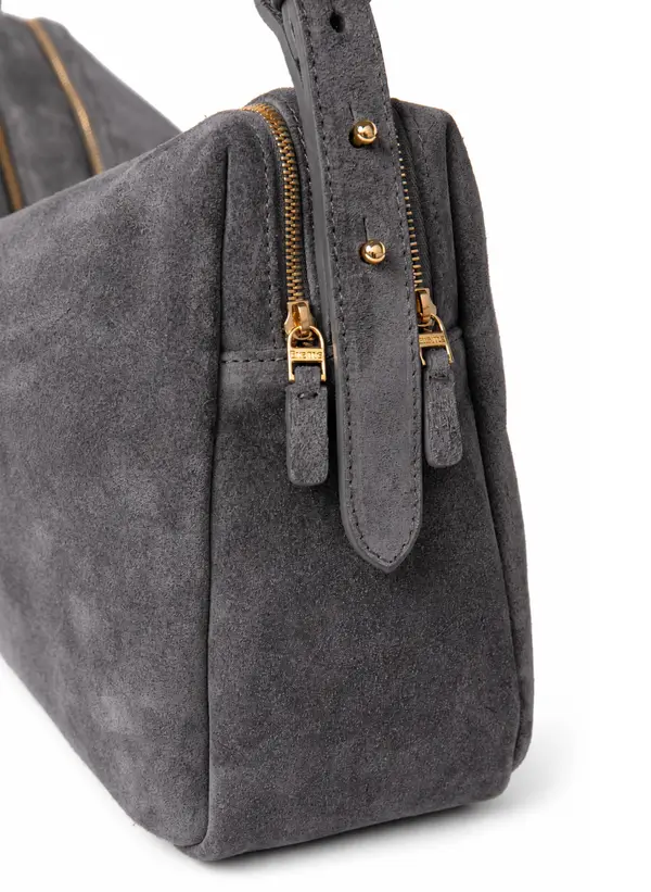 ELLEME Trousse Suede Shoulder Bag - Grey