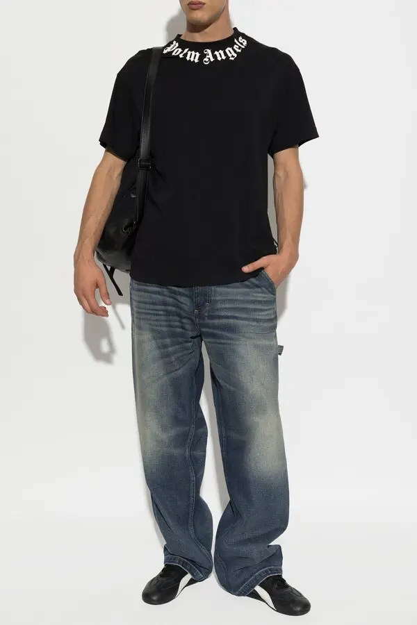 Palm Angels Cotton T-shirt With Printed Logo