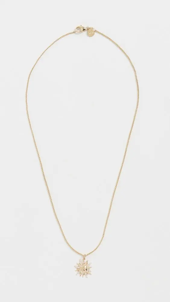 MARLO LAZ 14k Small El Sol Necklace