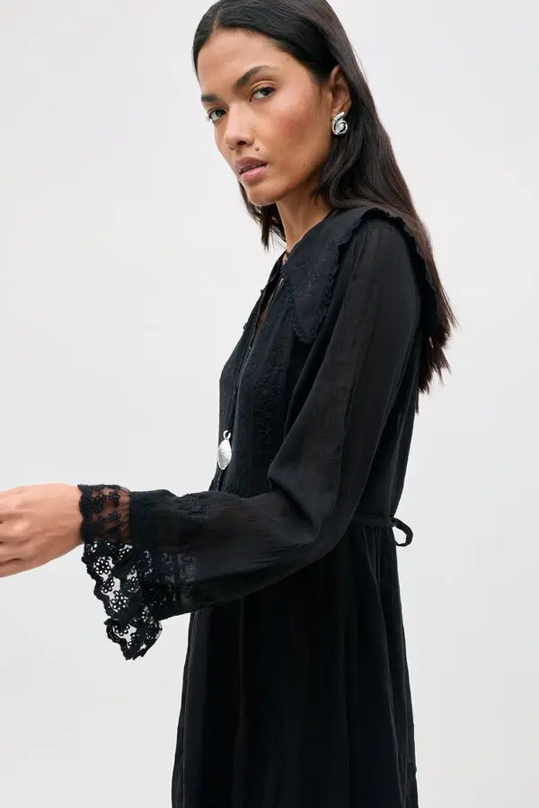 Rixo Silvi Dress With Bud Trail Embroidery