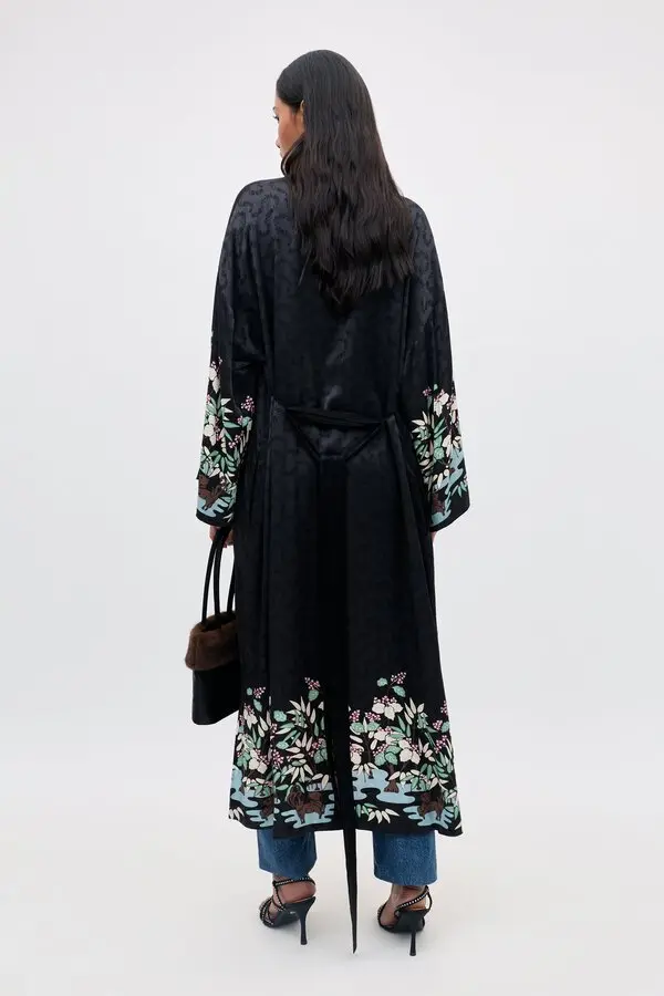 Rixo Kaiden Blossom Jungle Black Kimono