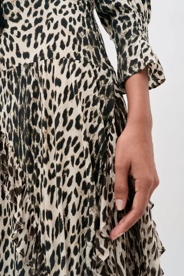 Rixo Rosanna Nina Leopard Print Maxi Dress