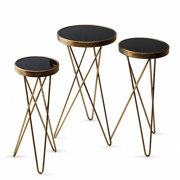 MARLETH Glass Side Table Set