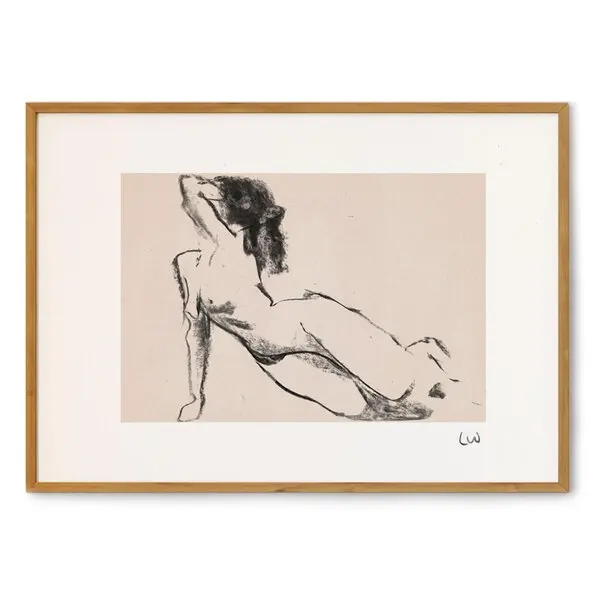 LENA WIGERS Neutrals / Croquis 03 30 × 40 Cm Art Print - Black