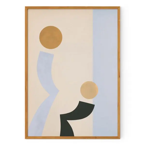 LENA WIGERS Neutrals / Blue / Brown Intimate 30 × 40 Cm Art Print