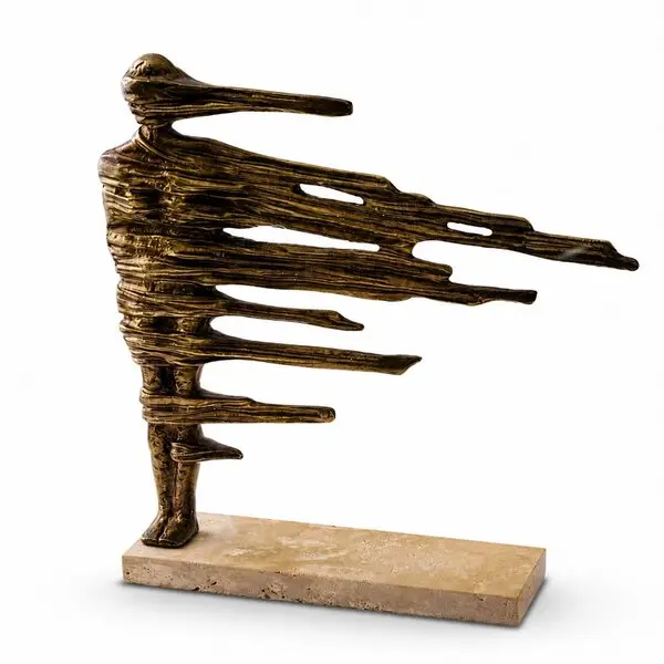 MARLETH Abstract Sculpture Brass