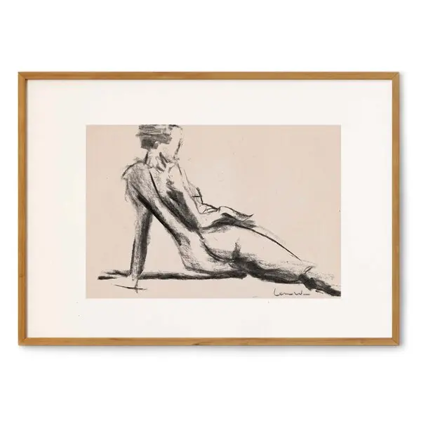 LENA WIGERS Neutrals / Croquis 02 30 × 40 Cm Art Print - Black