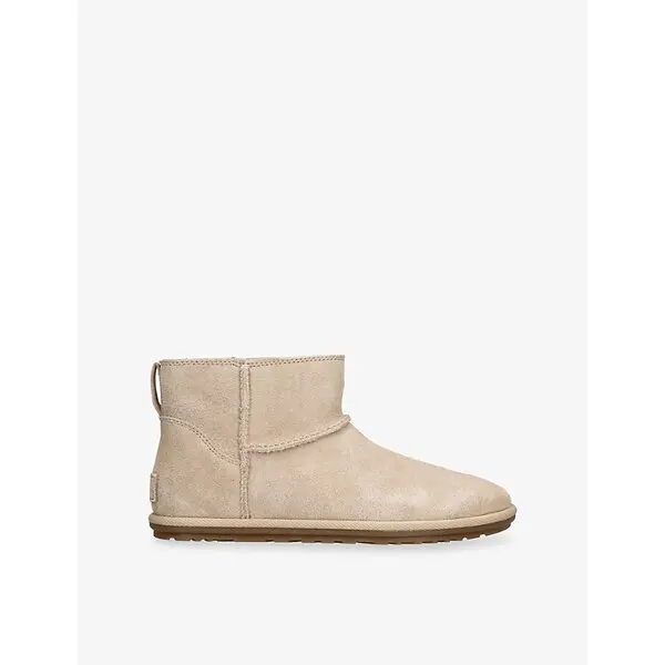 UGG Classic Mini Suede Ankle Boots - Beige