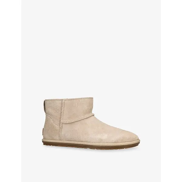 UGG Classic Mini Suede Ankle Boots - Beige