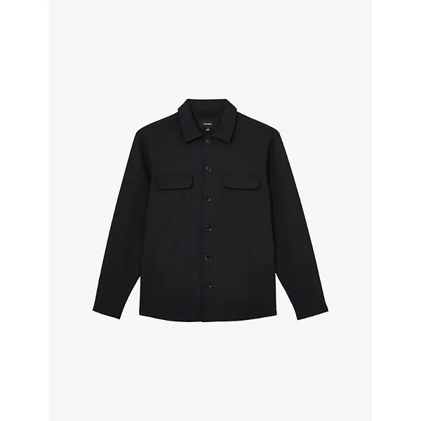REISS Peshi Double-pocket Stretch-woven Overshirt