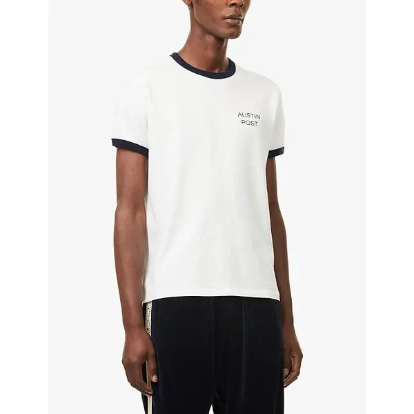 AUSTIN POST Ringer God Bless Cotton T-shirt