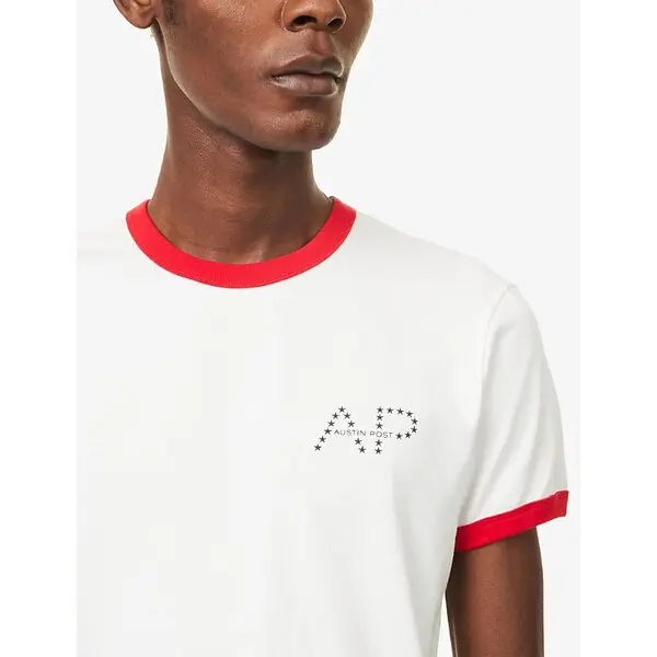 AUSTIN POST Ringer High Tail It Cotton T-shirt