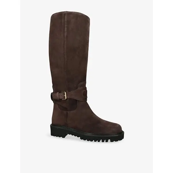 Valentino Garavani Vlogo Leather Knee-high Boots