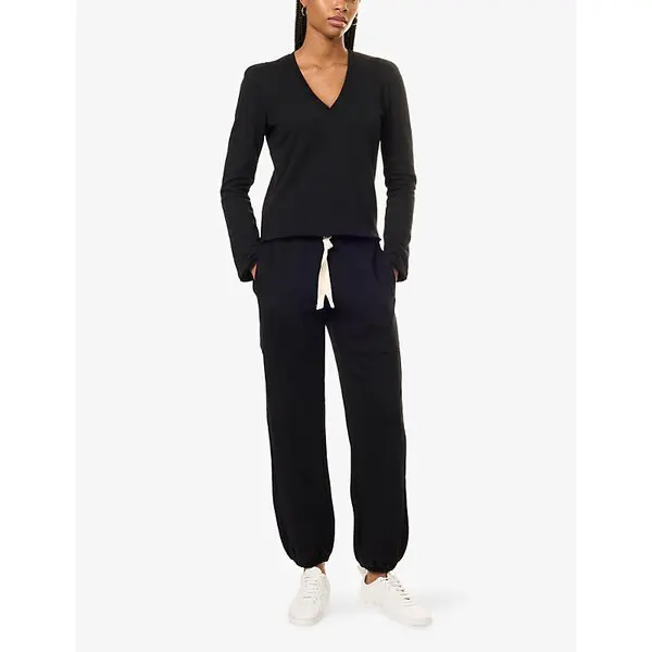 ME+EM Cuffed Cotton-blend Jogging Bottoms