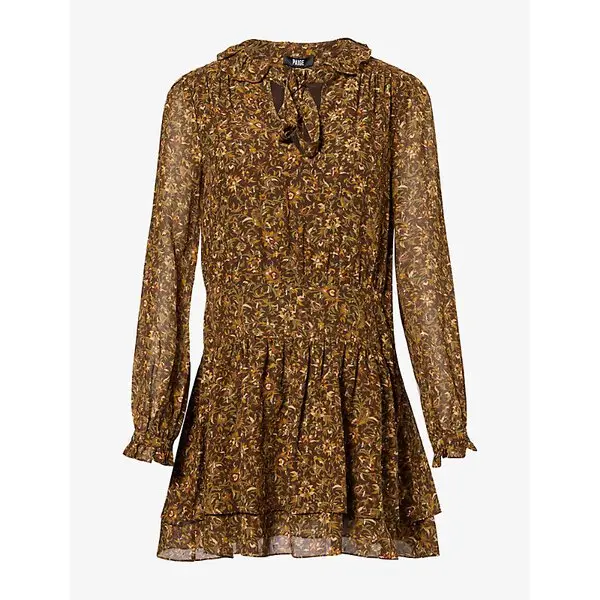 Paige Nantes Floral-print Silk-blend Mini Dress
