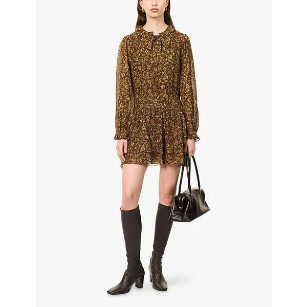 Paige Nantes Floral-print Silk-blend Mini Dress