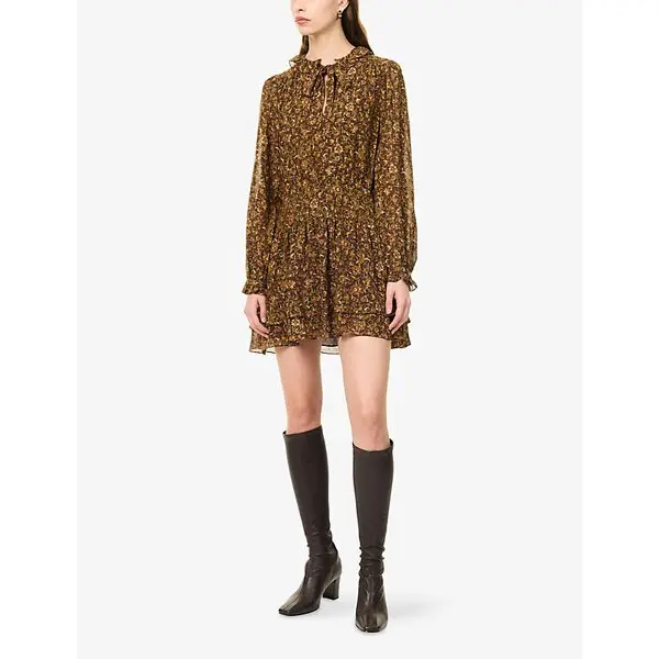 Paige Nantes Floral-print Silk-blend Mini Dress