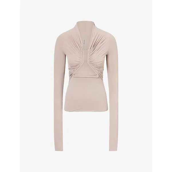Rick Owens Prong Cut-out Stretch-jersey Top - Rose