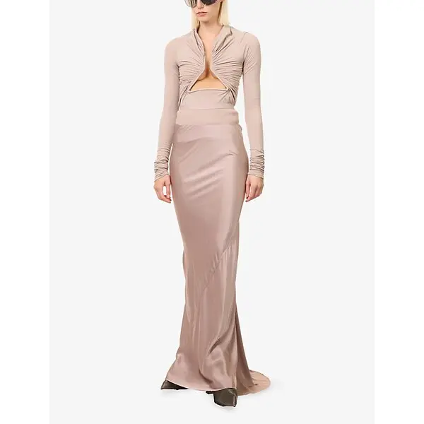 Rick Owens Prong Cut-out Stretch-jersey Top