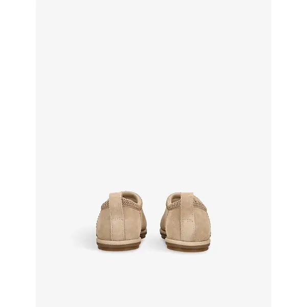 UGG Tasman Deconstructed Suede Slippers - Beige