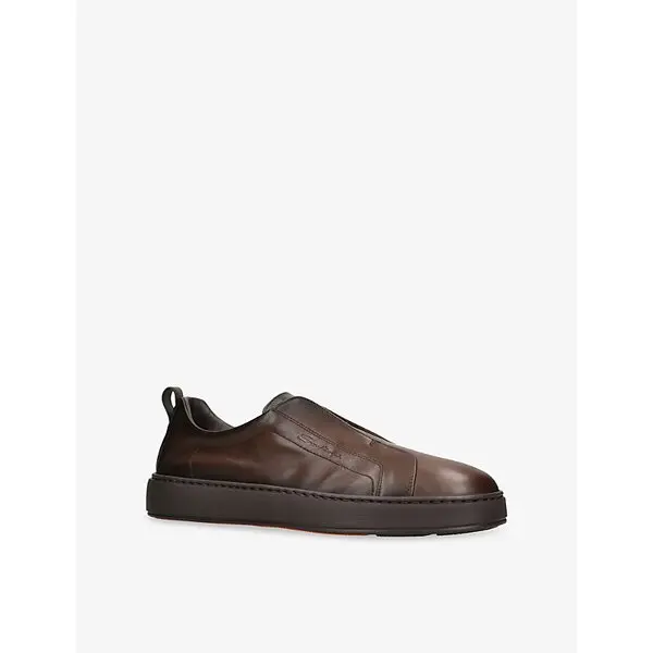 Santoni Victory Unlined Leather Trainers