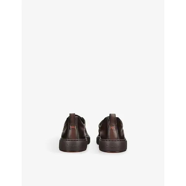 Santoni Victory Unlined Leather Trainers