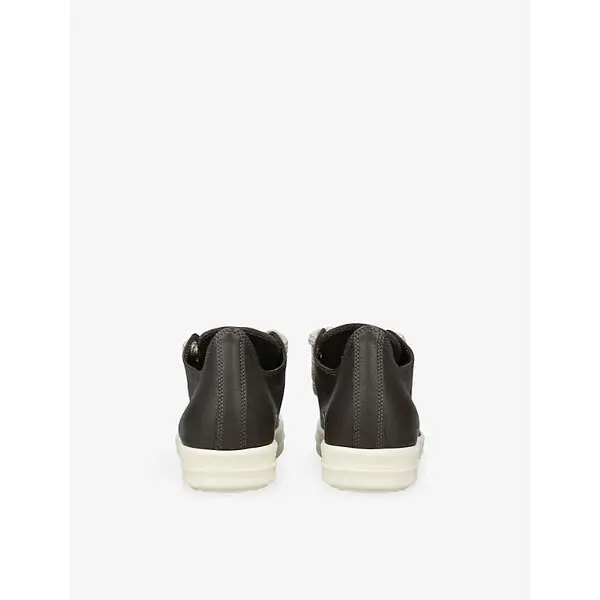 Rick Owens Jumbo Lace Leather Low Top Sneakers