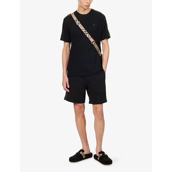 Burberry Check Piping Cotton-jersey Shorts