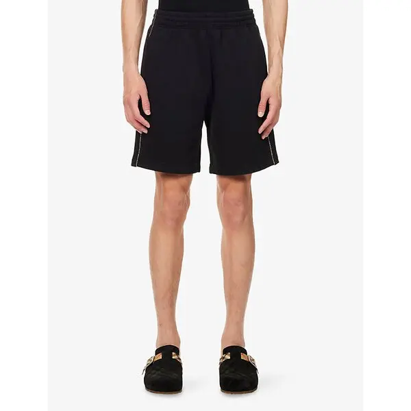 Burberry Check Piping Cotton-jersey Shorts