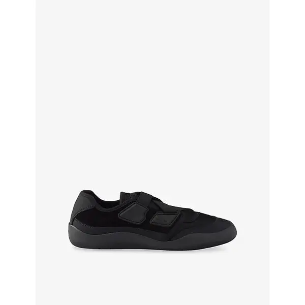 Prada Speedrock Technical Leather And Mesh Trainers - Black