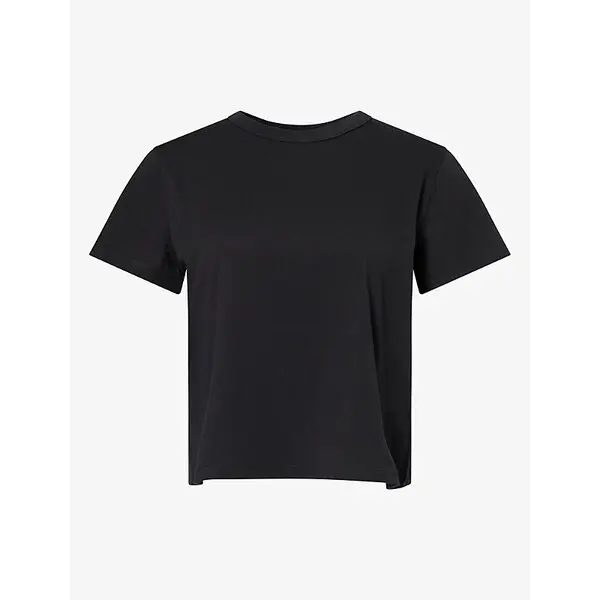 Paige Rhodes Cropped Cotton T-shirt - Black