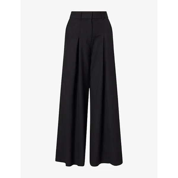 ME+EM Wide-leg Wool-blend Trousers