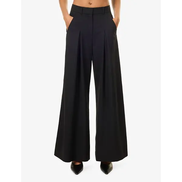 ME+EM Wide-leg Wool-blend Trousers