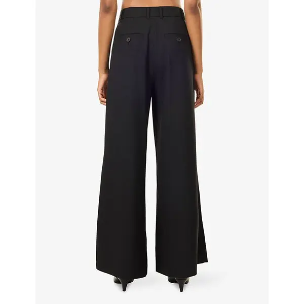 ME+EM Wide-leg Wool-blend Trousers