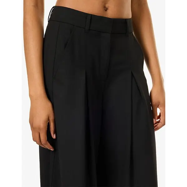 ME+EM Wide-leg Wool-blend Trousers