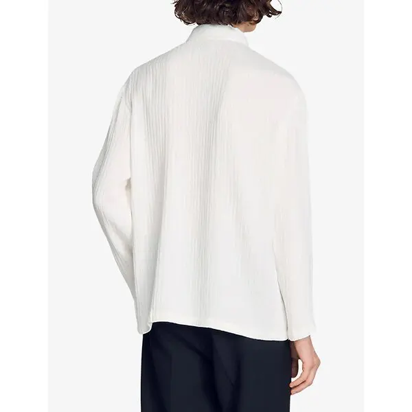 Sandro Crinkled Relaxed-fit Woven Shirt