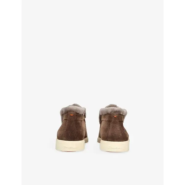 Santoni Fortune Lined Suede Ankle Boots