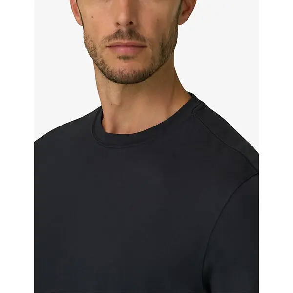 Boggi Milano Short-sleeved Branded-tab Stretch-cotton T-shirt