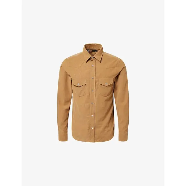 TOM FORD Baby Corduroy Western Cotton Shirt
