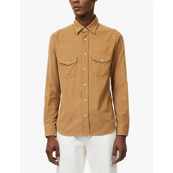 TOM FORD Baby Corduroy Western Cotton Shirt