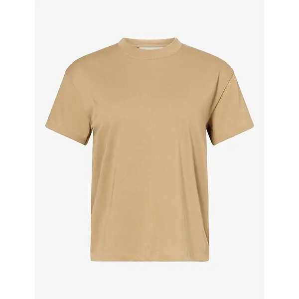 Fear Of God Classic-fit Brand-print Cotton-blend T-shirt - Dune