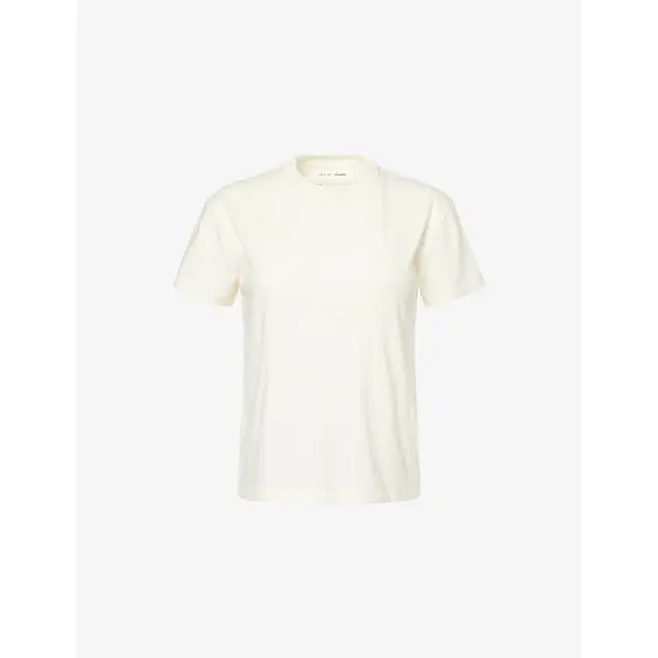 Fear Of God Classic-fit Brand-print Cotton-blend T-shirt - Ivory