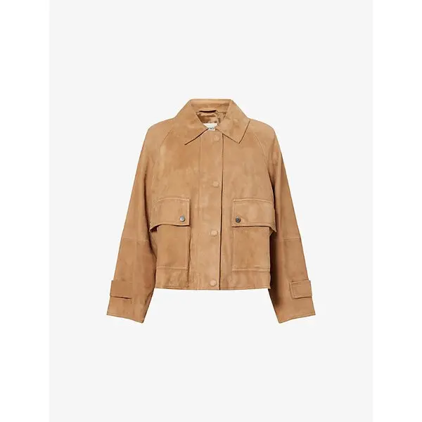 Max Mara Suede Jacket With Pocket Front