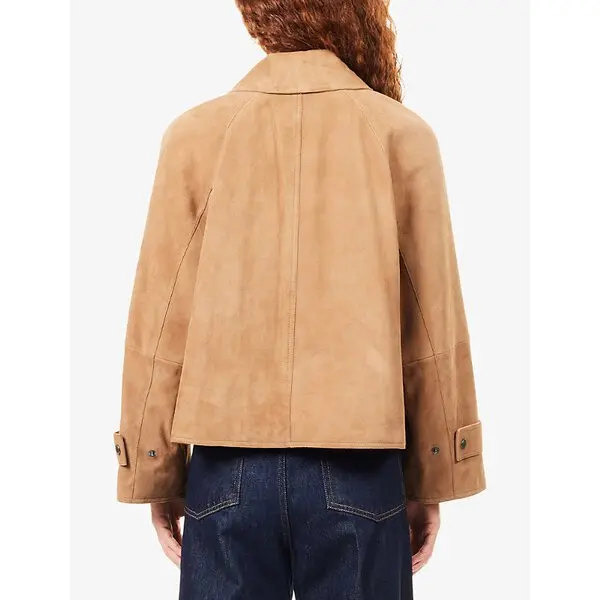 Max Mara Suede Jacket With Pocket Front