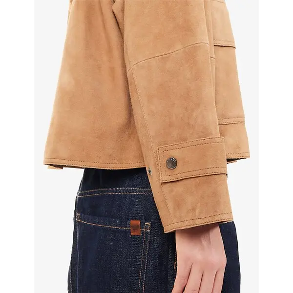 Max Mara Suede Jacket With Pocket Front