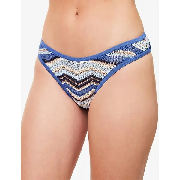 Devon Windsor Shayla Chevron Knitted Bikini Bottoms